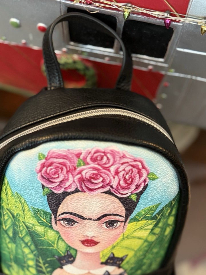 Ashley M. Artist Series Frida Black Cats Backpack black painted | eBay