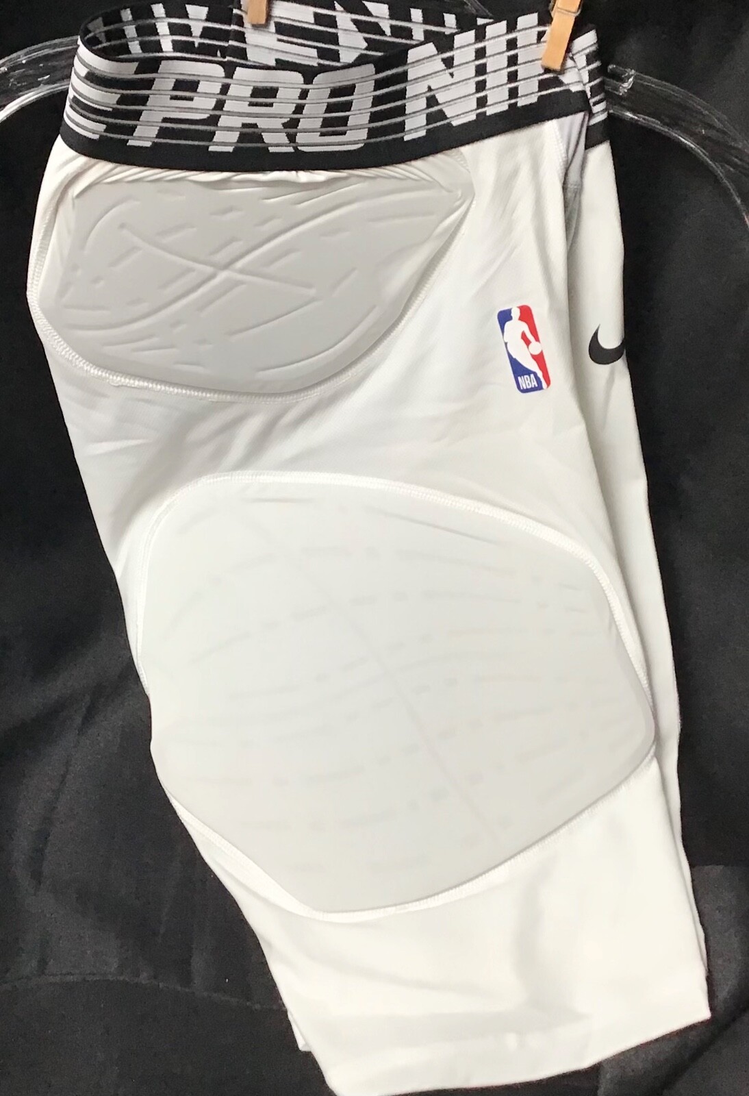 Nike Pro Mens h NBA Basketball White Padded Compression Shorts. NWT ...