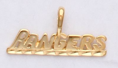 TEXAS RANGERS Necklace Pendant 24K Yellow Gold Plated Pendant Charm Fan ...