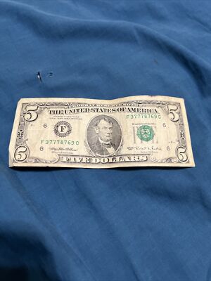 1995 5 Dollar Bill Small Face Circulated Atlanta F Series | eBay