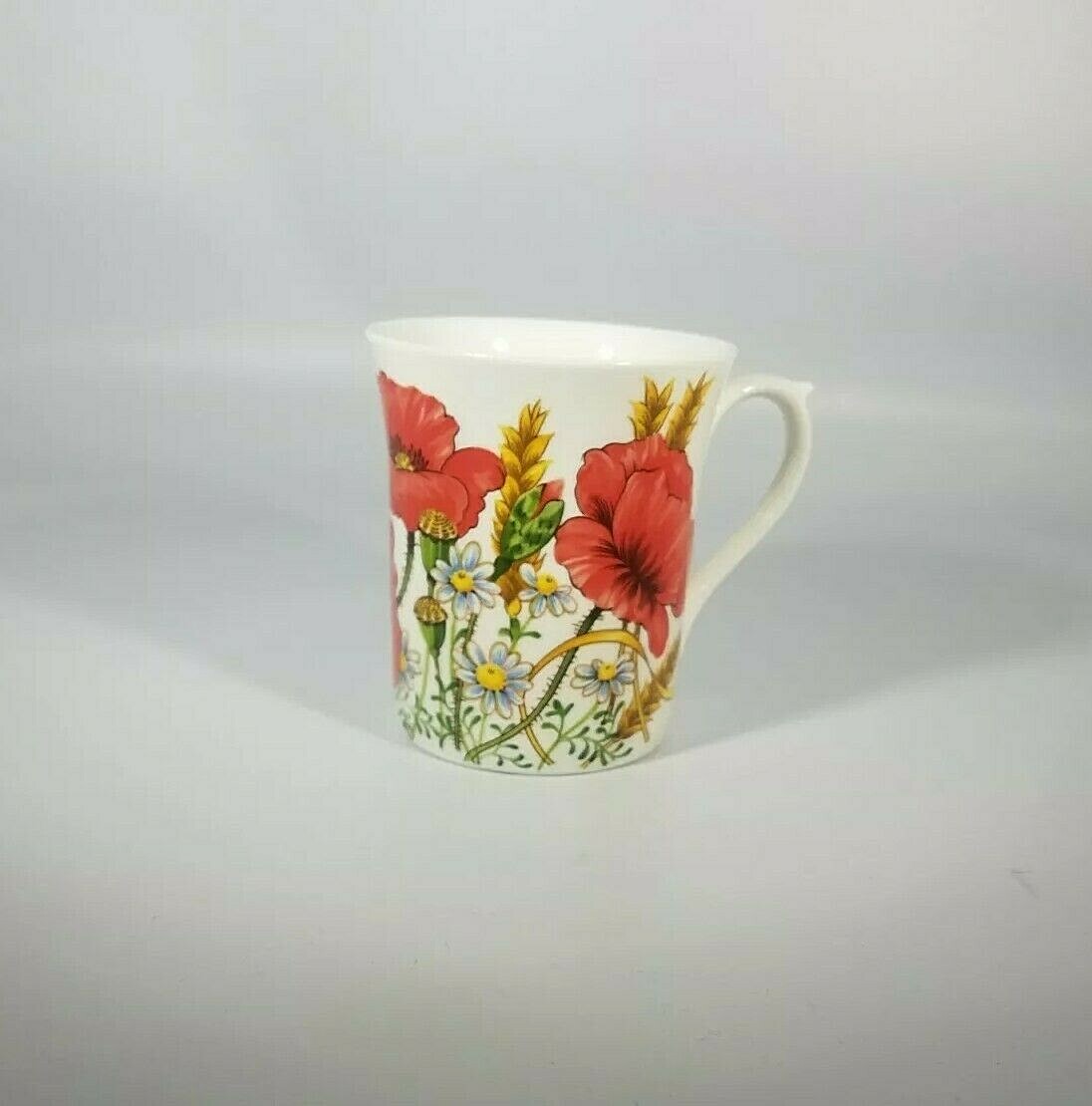 ROYAL STUART FINE BONE CHINA TEA COFFE CUP FLORAL RED POPPIES | eBay