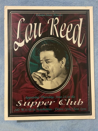 Original 1997 promo poster LOU REED At the Supper Club NYC, Numbered ...