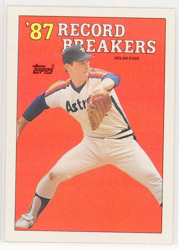 1988 Topps Baseball Nolan Ryan '87 Record Breakers #6 | eBay
