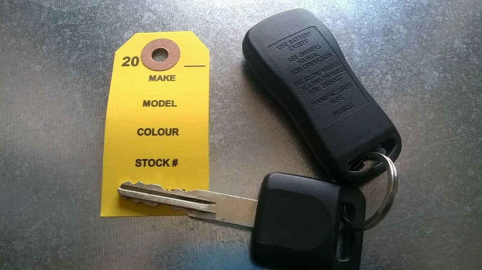 AUTOMOTIVE KEY TAG: 2-3/4" x 1-3/8" cardboard (2000) .... FREE SHIPPING ...