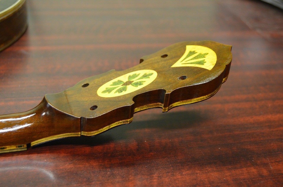 Pre war Banjo Style 5 wooden marquetry inlay back of headstock Set USA ...
