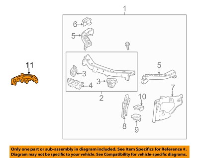 GM OEM 10-17 Equinox Radiator Support Radiator Support-Outer Brace ...