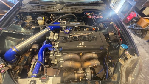 B18C4 B16A2 Forged turbo CSS Engine Swap Skunk2 civic ek vtec b swap ...