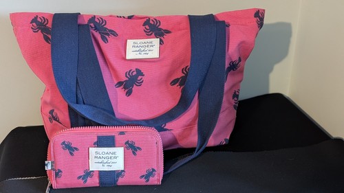 NWT SLOANE RANGER TOTE BAG• CANVAS•18" x 6.5" x 14" AND MATCHING ...