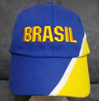 Brasil Brazil Soccer Fan Tourist Adjustable Baseball Cap Hat Blue Gold ...