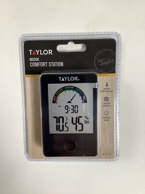 Taylor Indoor Comfort Station Hygrometer Digital Thermometer Humidity ...