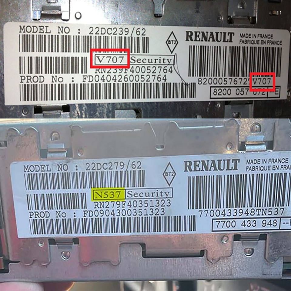 RENAULT RADIO CODE UNLOCK STEREO SERIES BOSCH TOUCH SCREEN SAT/NAV 7 ...