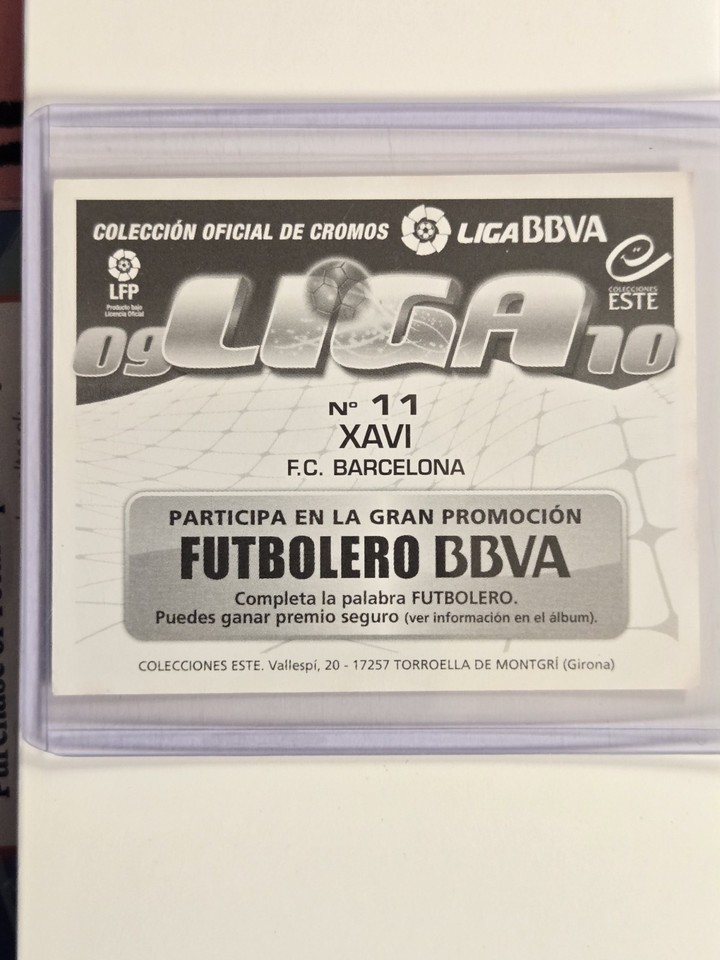 Xavi Hernandez 2009-10 Colecciones Este Liga Stickers FC Barcelona #11 ...