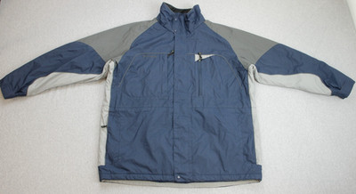 Columbia Mens Jacket XL Gray Blue Nylon Coat Winter Waterproof | eBay