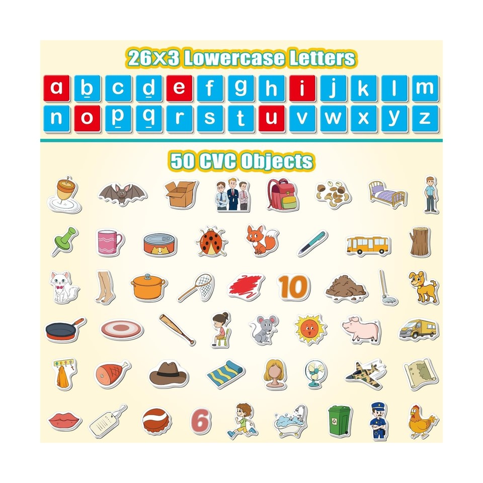 CVC Word Games,Fridge Magnets for Kids,Magnetic Letters for Classro ...