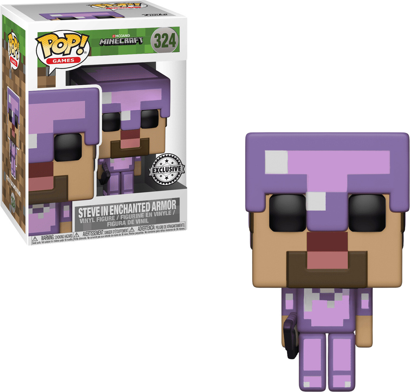 Funko+Pop%21+Vinyl%3A+Minecraft+-+Steve+%28w%2F+Enchanted+Armor%29 ...