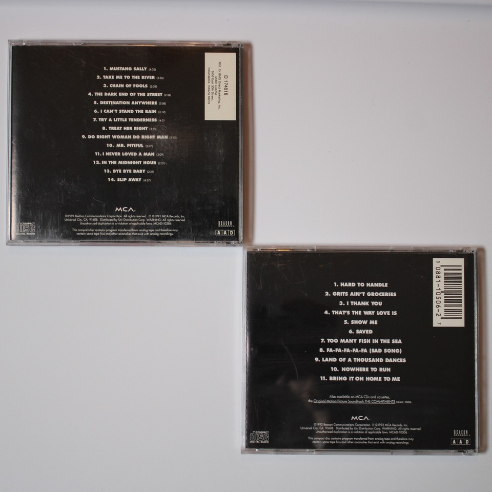 The Commitments Original Motion Picture Soundtrack & Vol 2 CD Bundle 8811050627| eBay