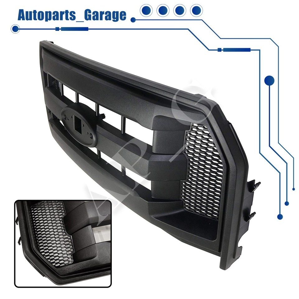 Front Bumper Mesh Hood Grille For 2015 - 2017 Ford F150 F-150 Grille ...