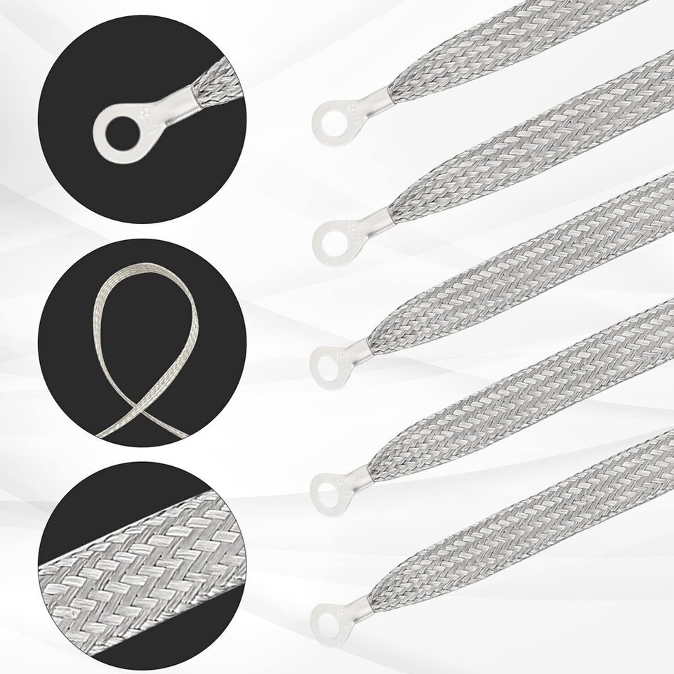 5X Car Truck Firewall Engine Body Engine Ground Strap Tinned Copper ...