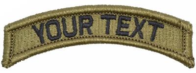 Custom Text Patch Fully Embroidered OCP/Black - Long Tab | eBay