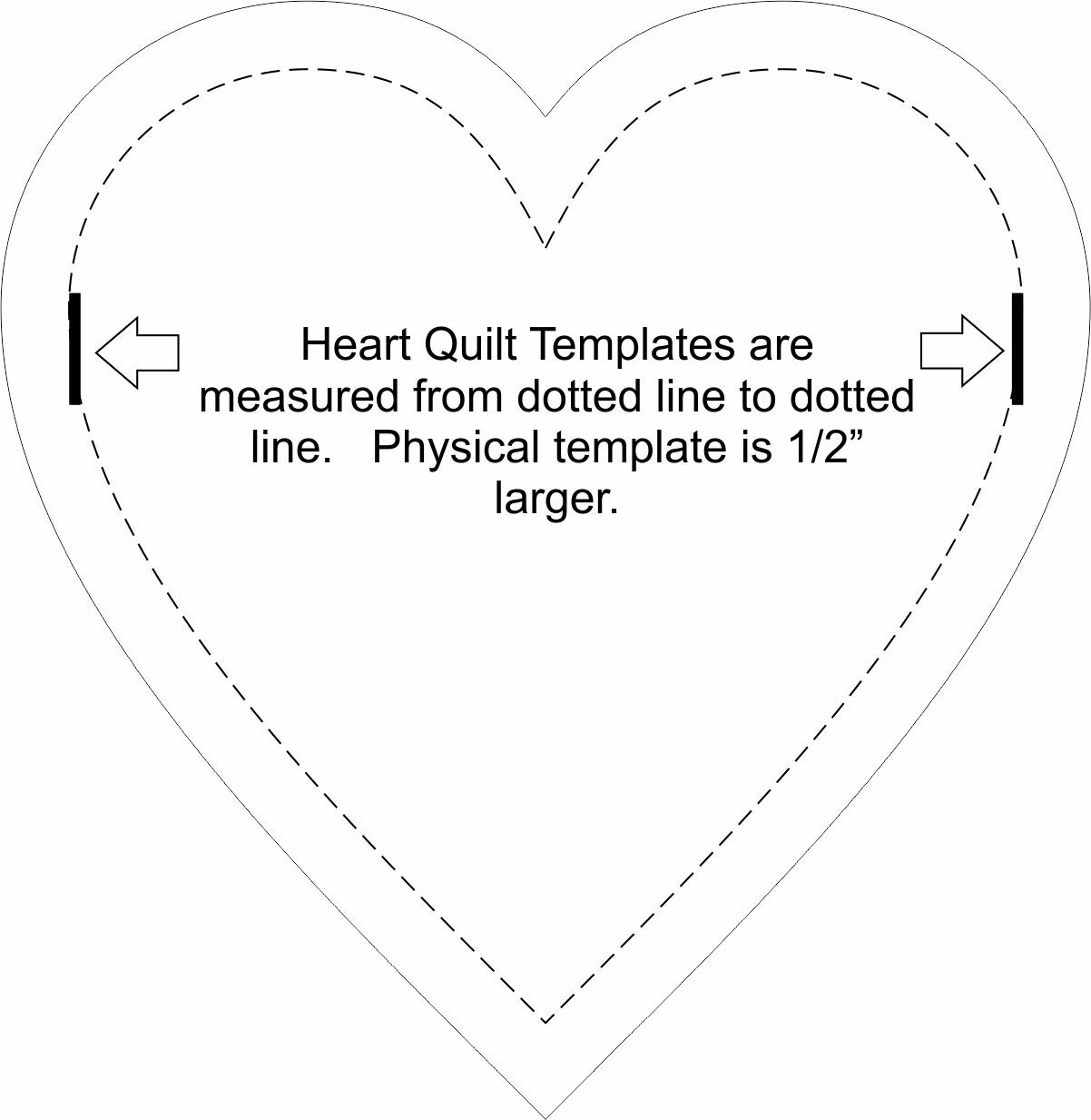 1/4" thick Acrylic Heart Quilting Template Set (set of 4) (1", 2", 3 ...