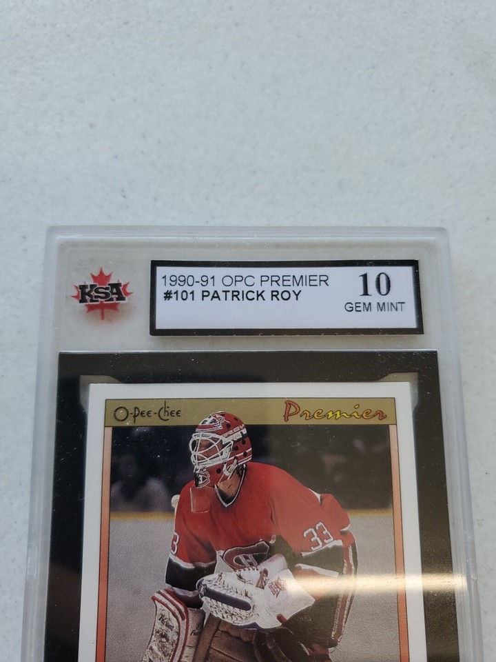 1990-91 O-Pee-Chee (OPC) Premier NHL Card #101 Patrick Roy KSA 10 GEM ...