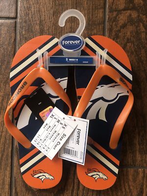 Denver Broncos Logo Flip Flop Sandals Unisex Small Sizes 7-8 New NWT In ...