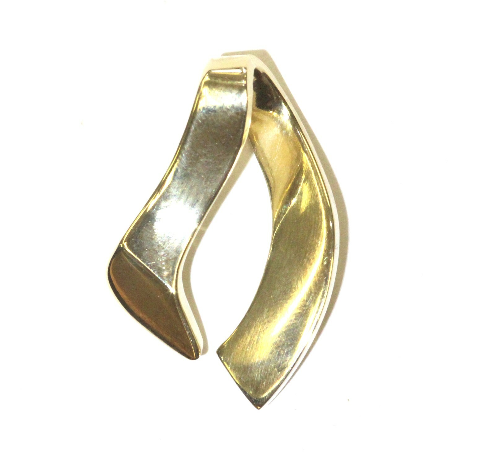 14k yellow gold Omega Slide freeform pendant 5.8g est… - Gem