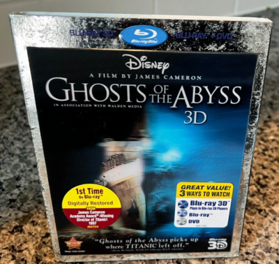 Ghosts of the Abyss Blu-ray + 3D + DVD (James Cameron Titanic) ***NEW ...