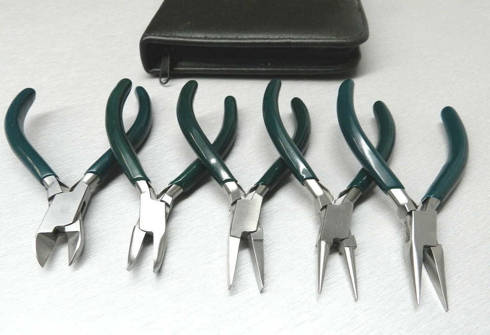 5 Piece Jewelry Making Pliers 5-Piece Jewelers Pliers Set - Beading ...