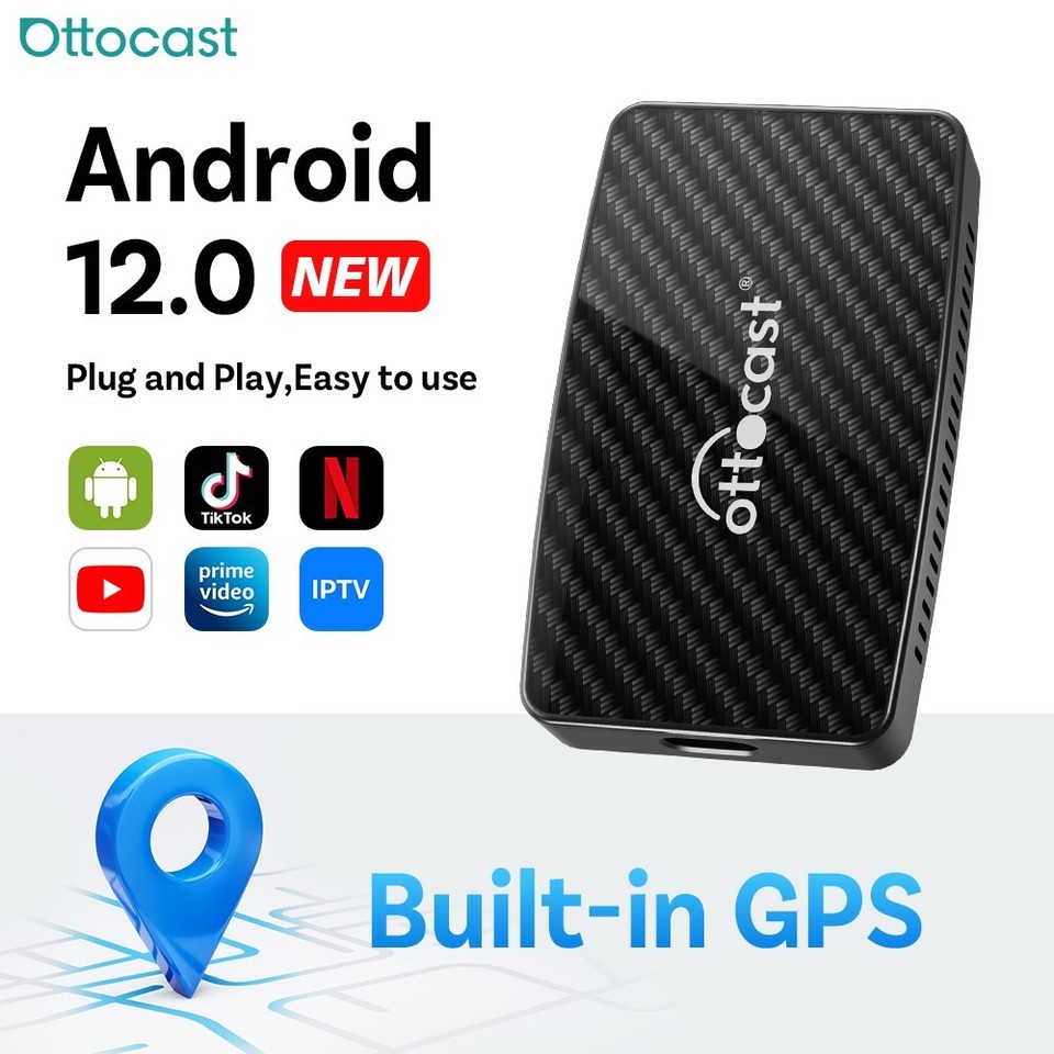 Ottocast Play2VideoPro AiBox Wireless Carplay&Android Auto Adapter+5 APP +Remote | eBay