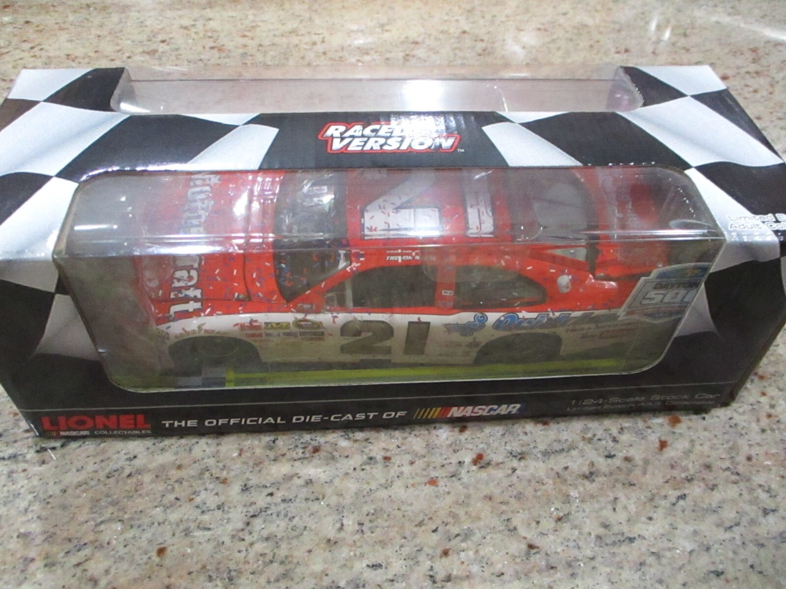 2011 #21 Trevor Bayne Motorcraft Daytona 500 Win in the display case ...