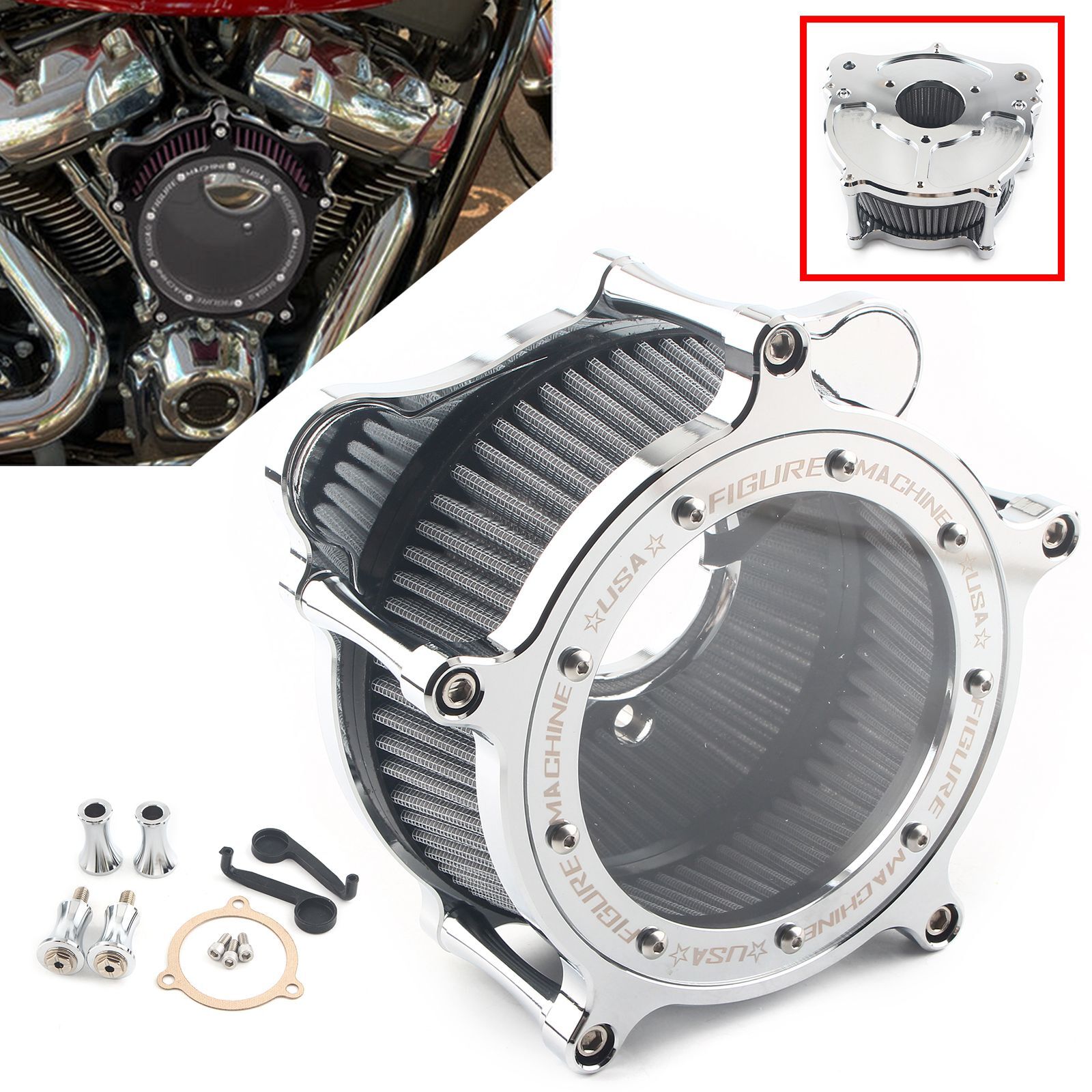 Clear Air Cleaner Intake Filter For Harley Electra Street Glide FLHX ...