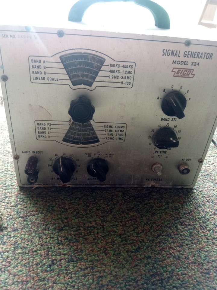 Eico Signal Generator Model 324 Untested, Powers On, Lights Up | eBay