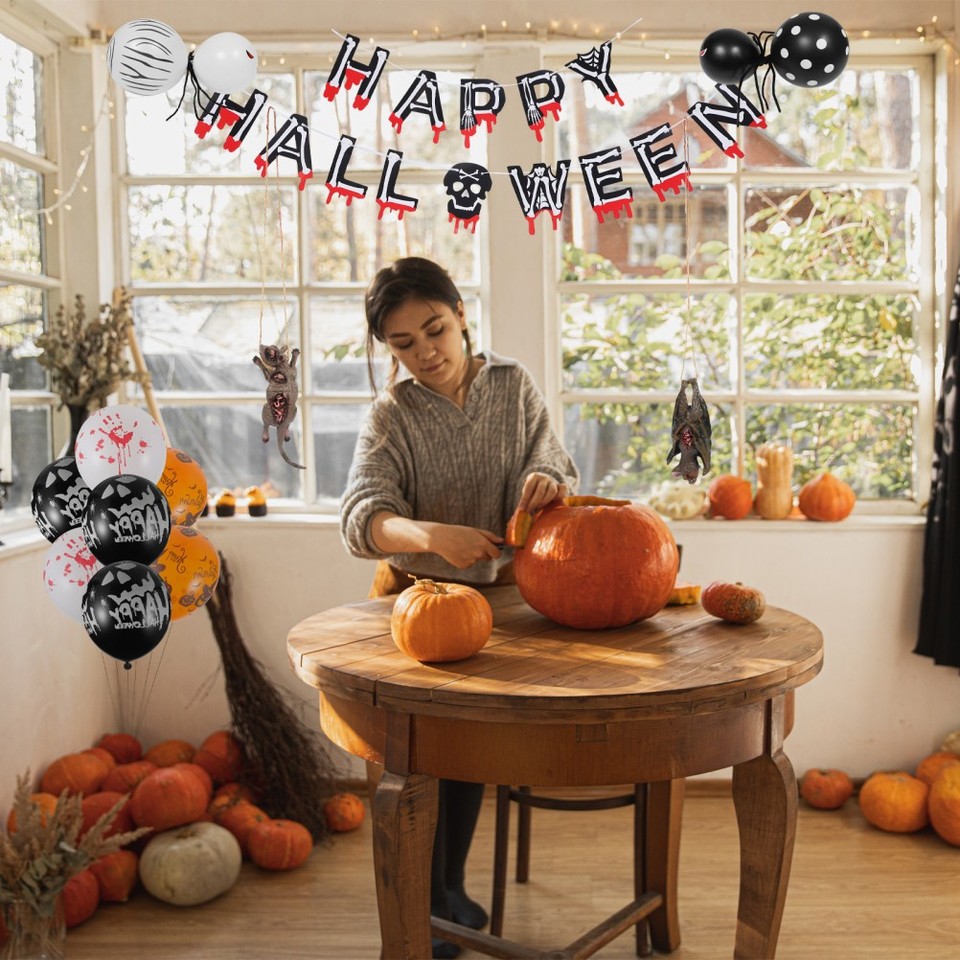 Prank Toys Halloween Decorations Scary Fake Bats and Rats Lifelike ...