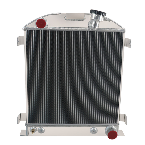4 Row Aluminum Radiator For 1928-31 32 Ford Model A Chopped GM Chevy V8 ...