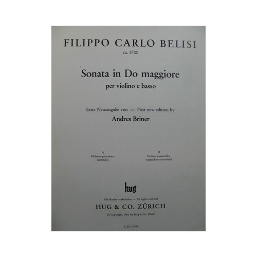 BELISI Filippo Carlo Sonata Piano Violon 1961 | eBay
