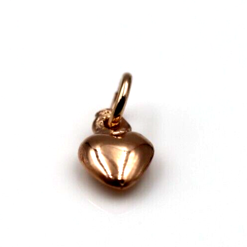 Solid Genuine Tiny Very Small 9ct 9k 375 Rose Gold Heart Charm Pendant ...