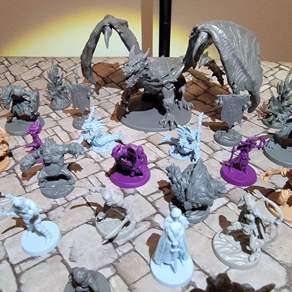 Huge Lot 50 D&D Miniatures Set DND Game RPG Lich Dragon Marvelous Hero ...