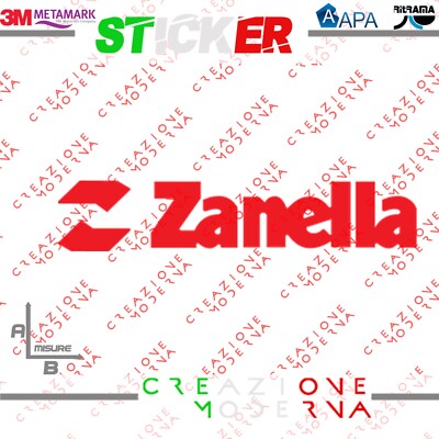 ADESIVO STICKER LOGO ZANELLA MISURE PERSONALIZZATE | eBay