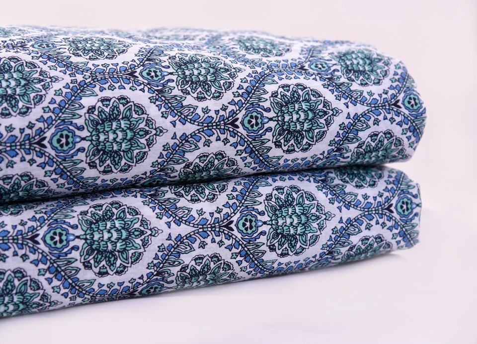 100% Cotton Fabric Hand Print Sewing Dressmaking Clothes Handmade DIY ...