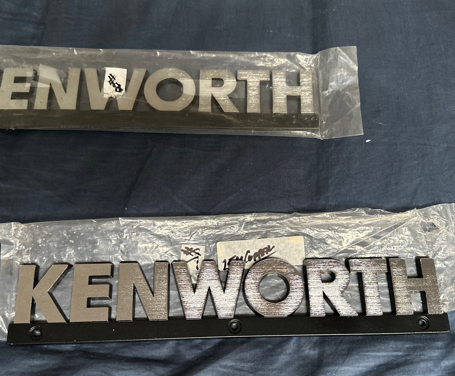 Vintage KENWORTH Truck Semi Name Wordmark 14" Emblem Logo Metal | eBay