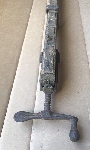 Antique Bar Clamp Wood Working Vintage Hand Carved Primitive Hercules ...