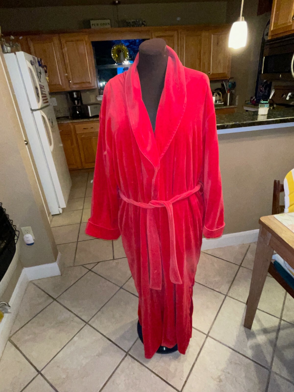 VTG Victoria’s Secret Red Plush Robe Velveteen Velour… - Gem