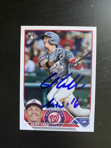 Alex Call Signed 2023 Topps Update Rookie Card Washington Nationals # ...