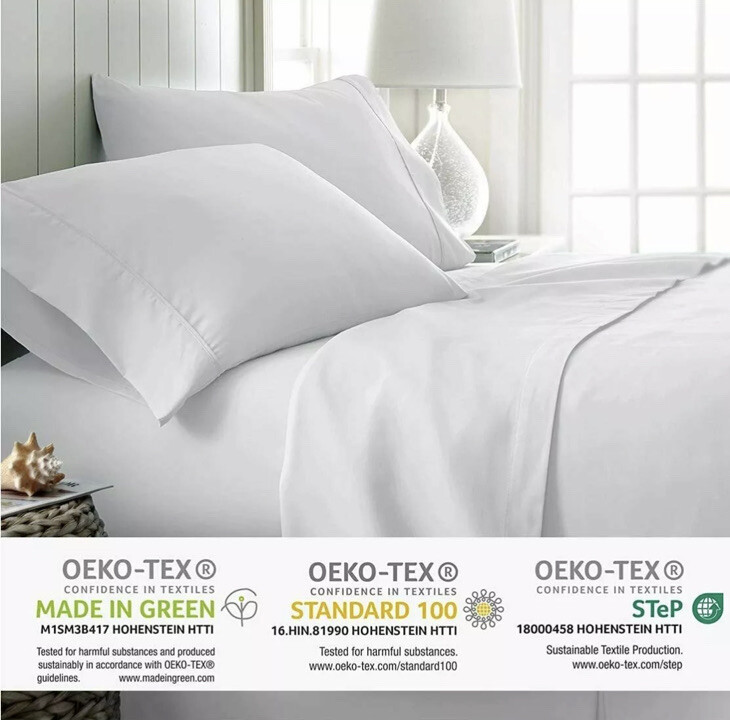 Mayfair Linen 100% Egyptian Cotton Sheets, Light Blue King Sheets Set ...