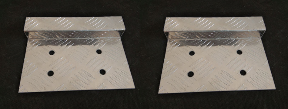 Aluminum Loading Ramp End Diamond Plate Kit Truck Bed Ramp Incl. Bolts ...