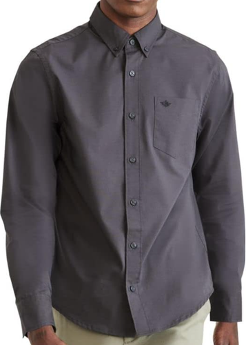 Dockers Men's Signature Comfort Flex Big & Tall Button Steel Grey Size ...