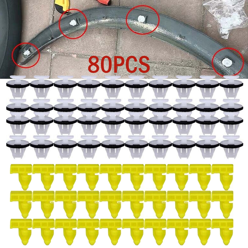 80PCS Wheel Arch Trim Clips Set Wing Moulding For Nissan Juke X-Trail ...