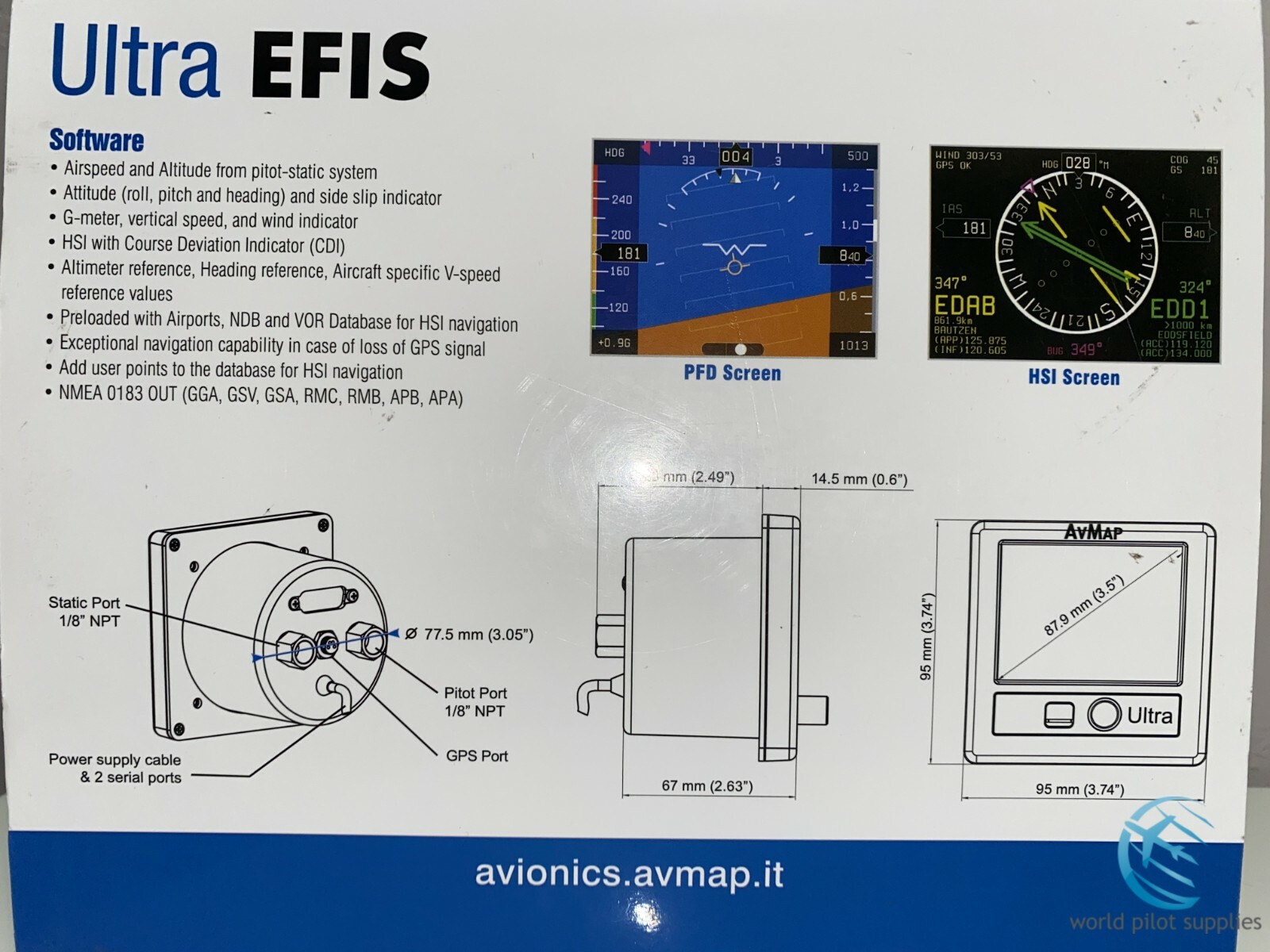 AvMap Ultra EFIS, Electronic Flight Instrument System | eBay