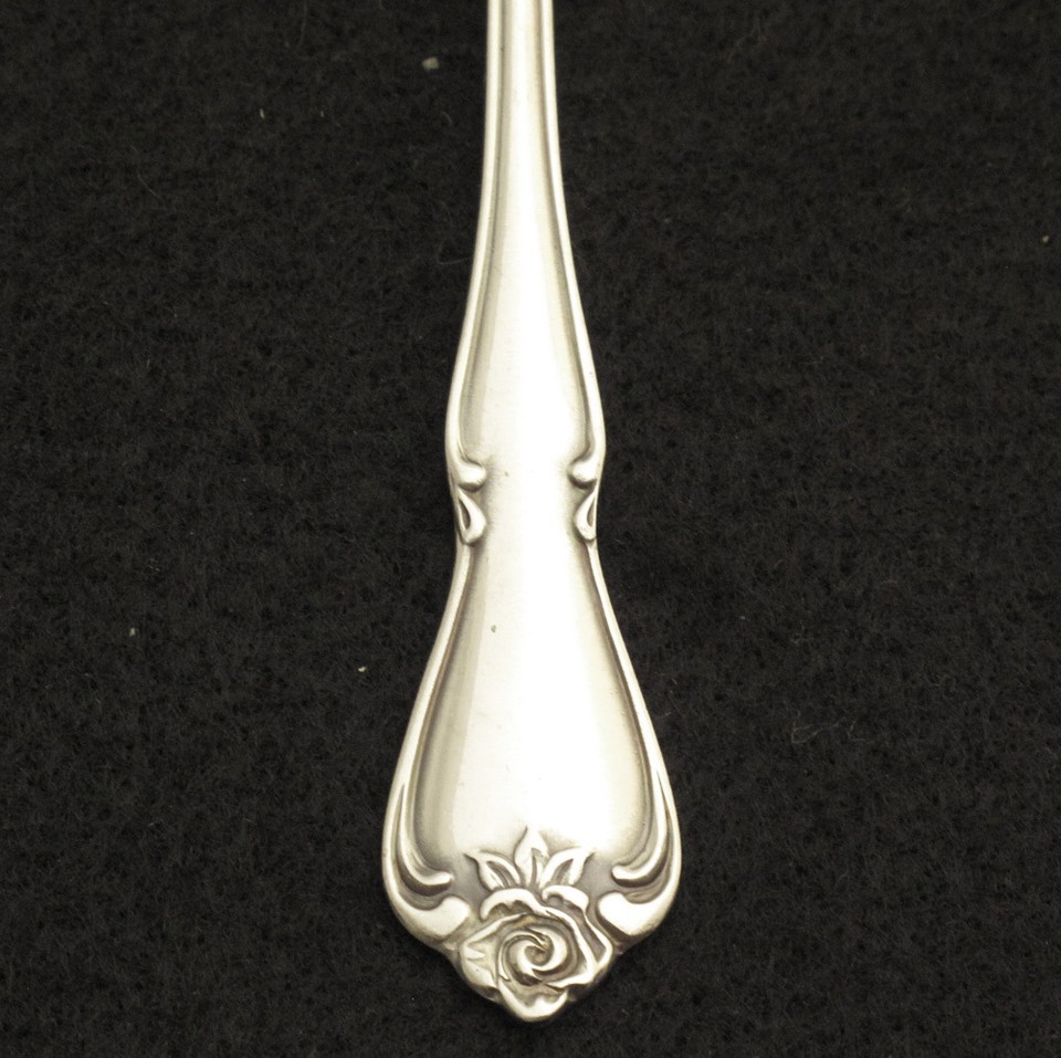 ONEIDA ARBOR ROSE TRUE ROSE STAINLESS OVAL SOUP SPOON OHSARR 552 set of ...